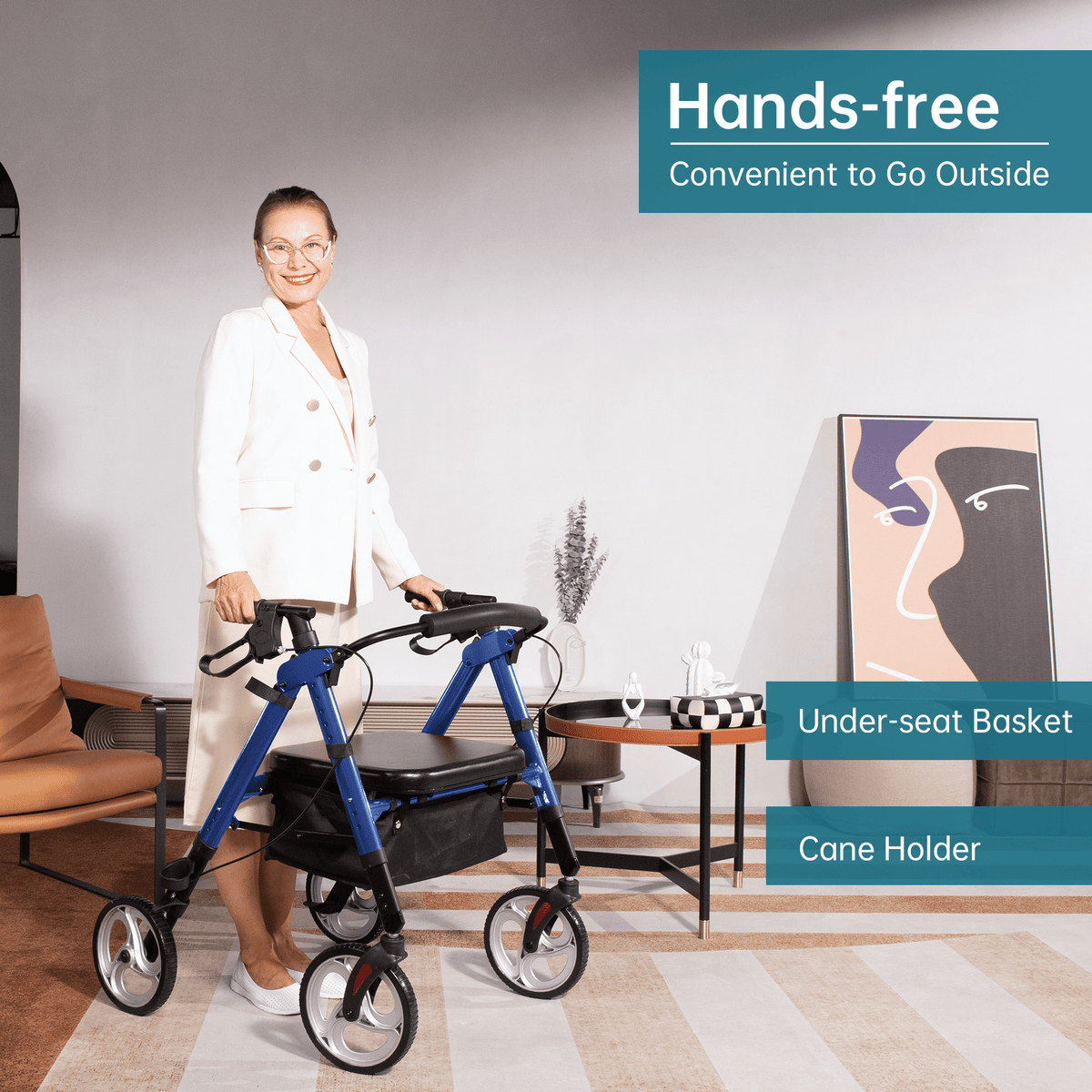 How to use Elenker Heavy Duty Rollator Walker with Seat?