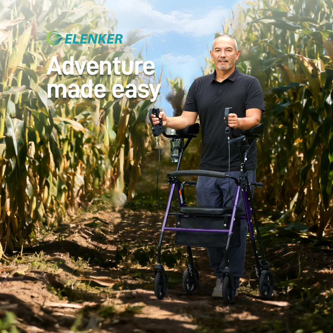 How to Use a Rollator Walker on Different Surfaces – Elenker