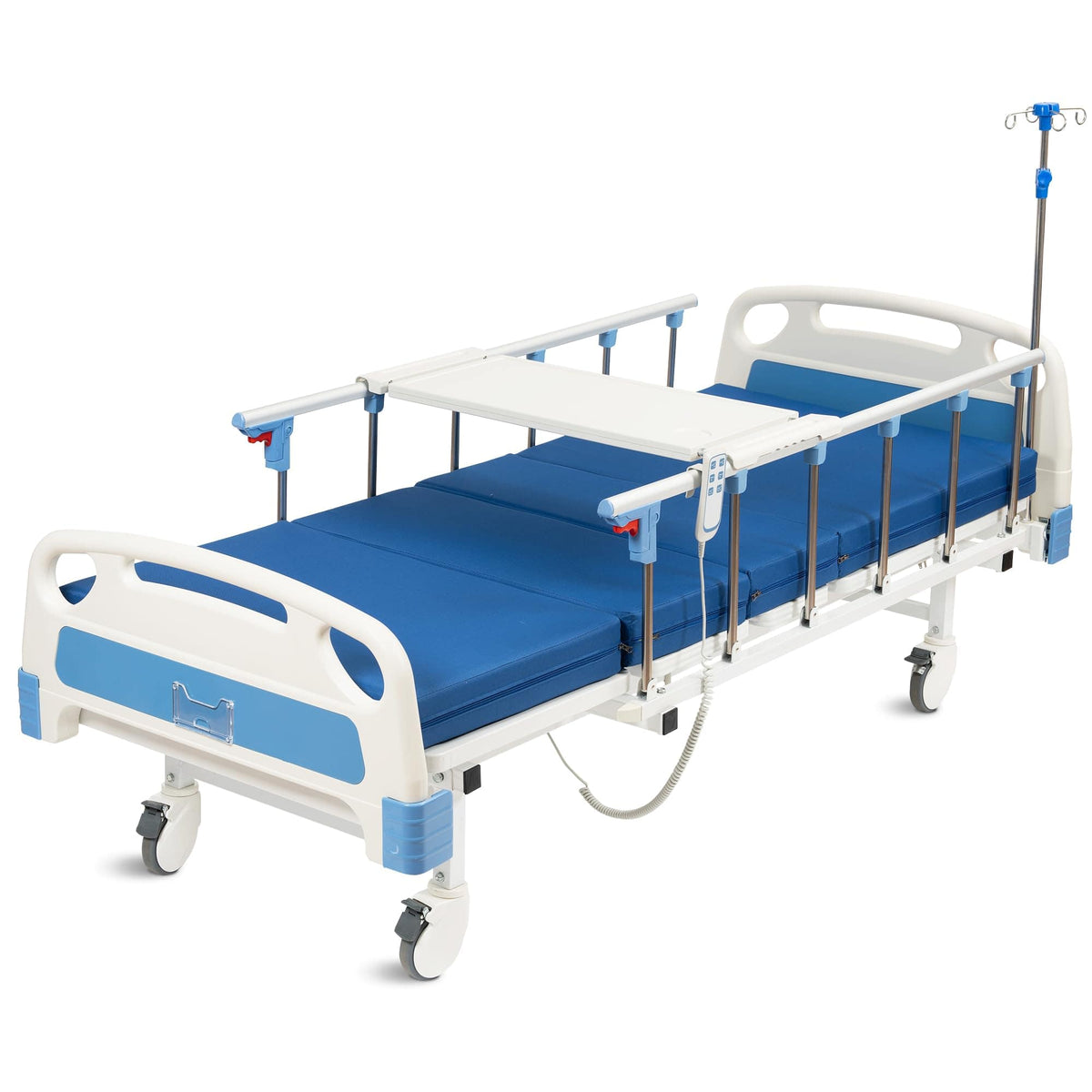 ELENKER SLD-A21-111 Electric ICU Bed with Remote, Mattress, IV Pole ...